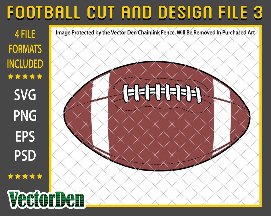 Football Cut and Design File 3, Football SVG, Football PNG, Football ...