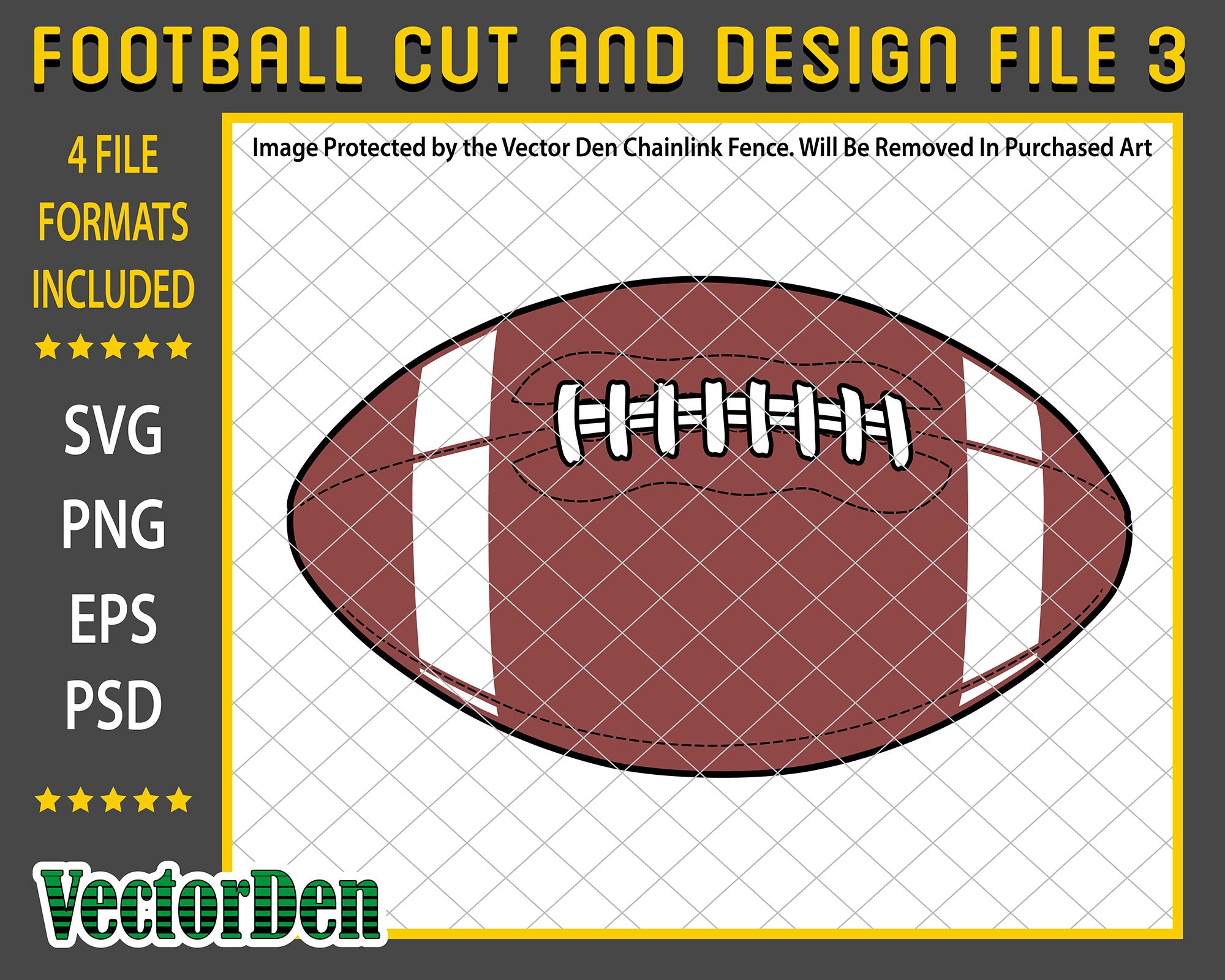 Football Cut and Design File 3, Football SVG, Football PNG, Football ...