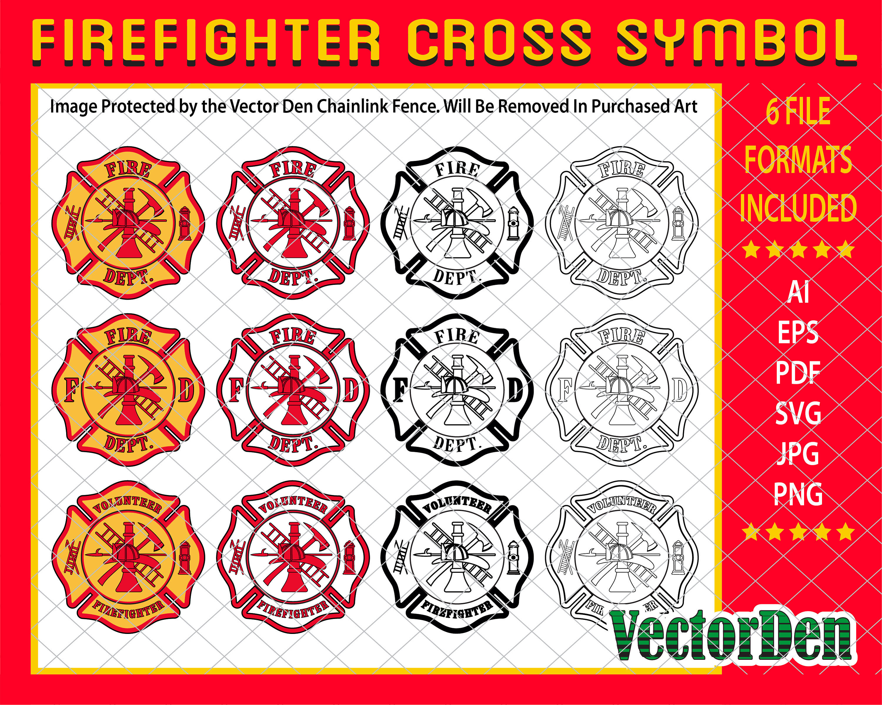 Firefighter Cross Symbol - Etsy