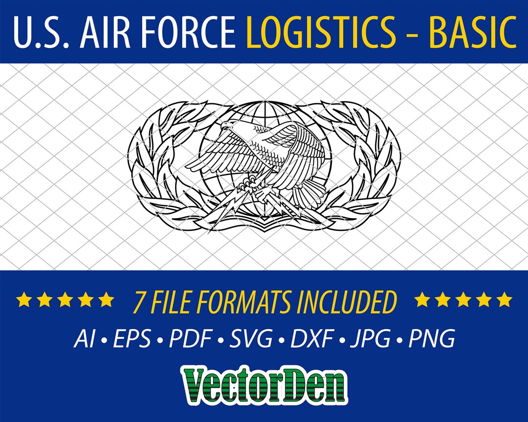 U.S. Air Force Logistics Badge - Basic - Vector Insignia - Etsy