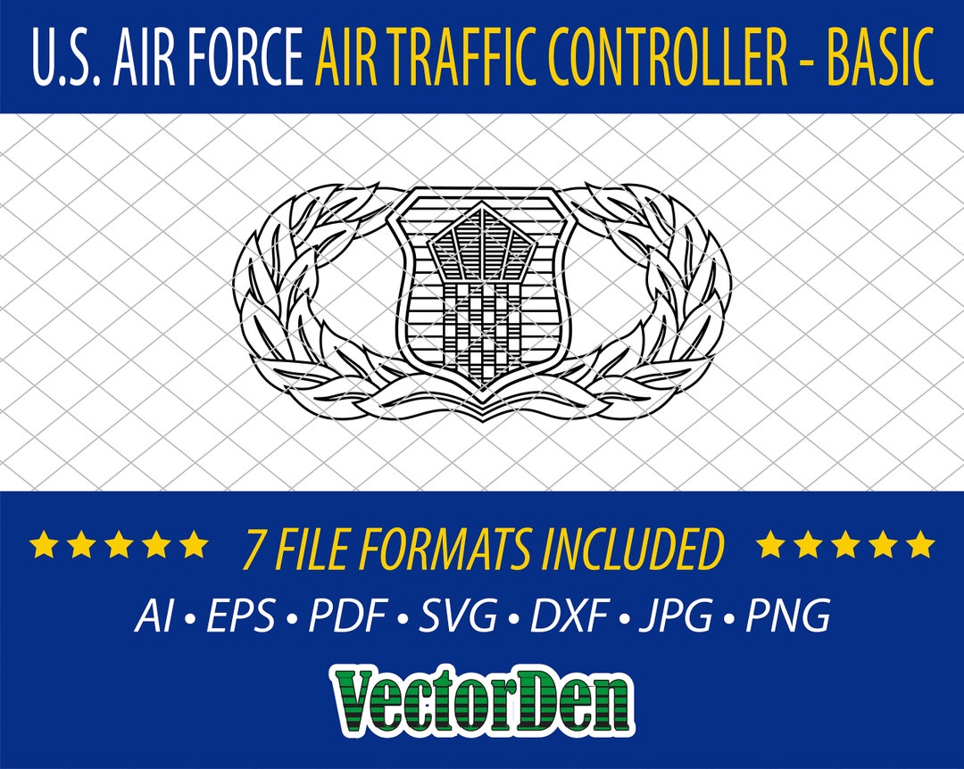 U.S. Air Force Air Traffic Controller Badge - Basic - Vector Insignia ...