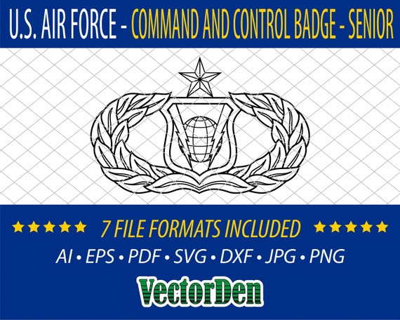 U.S. Air Force Command and Control Badge Senior Insignia | Etsy