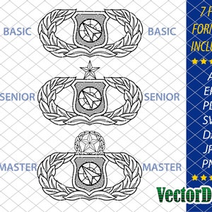 U.S. Air Force Weapons Controller Badge - Set - Insignia Vector Art - Etsy