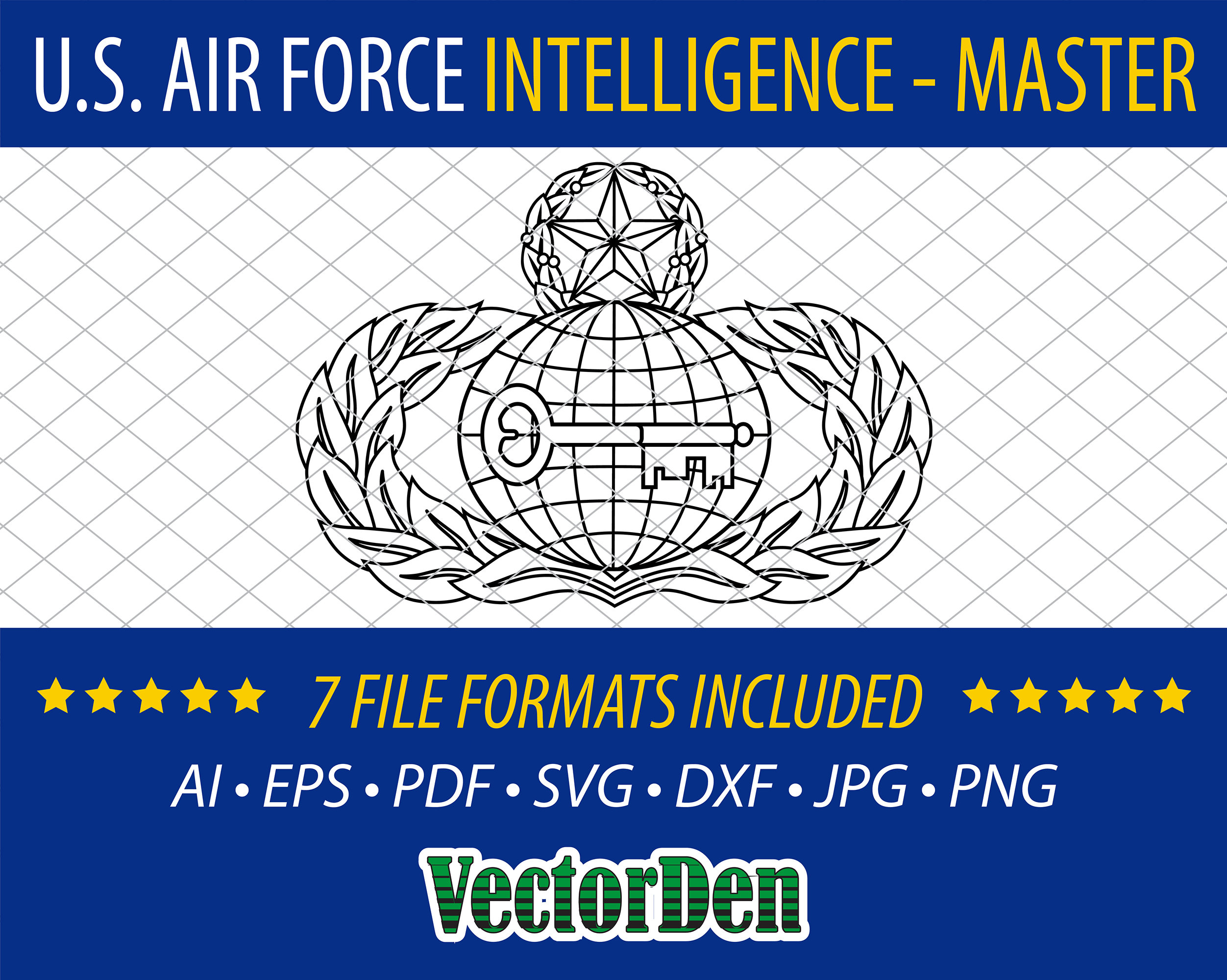 U.S. Air Force Intelligence Badge - Master - Vector Insignia - Etsy