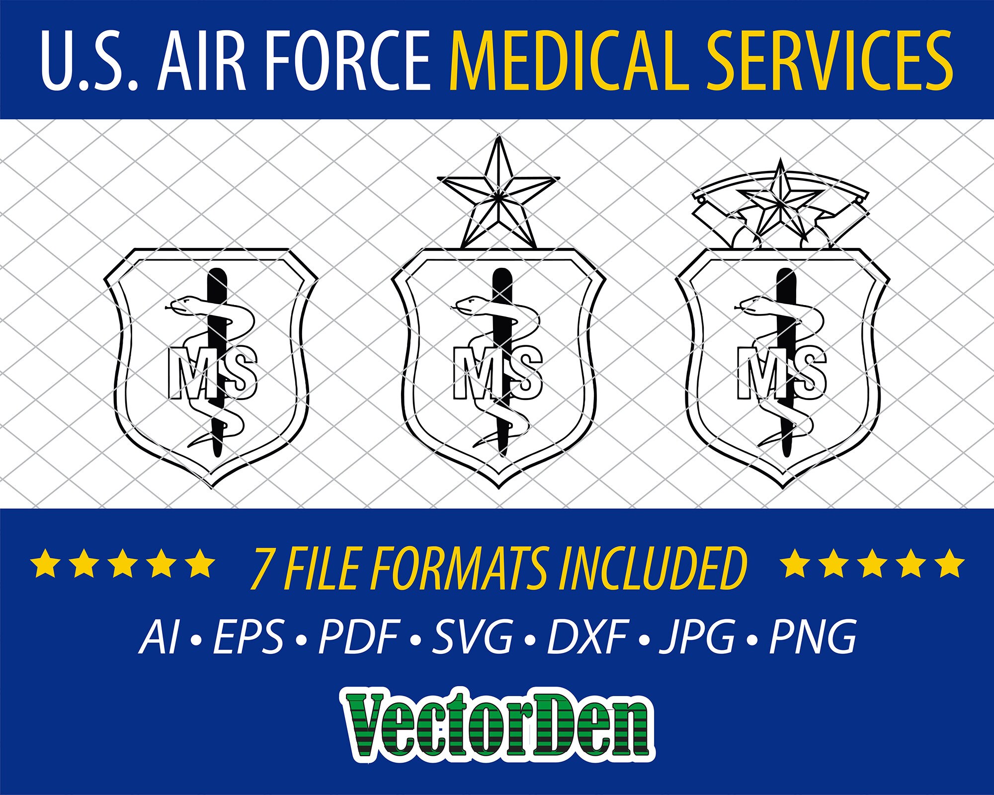 U.S. Air Force Medical Services Badge - Vector Medical Services ...
