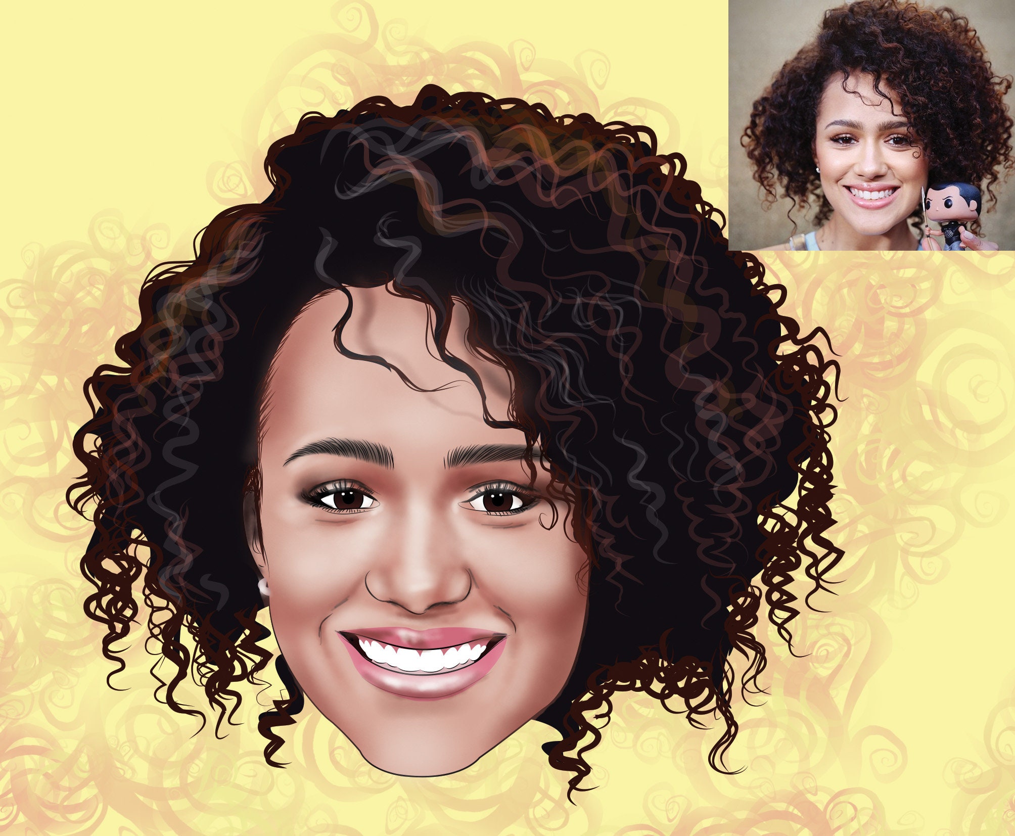 Personalized Digital Portrait - Etsy