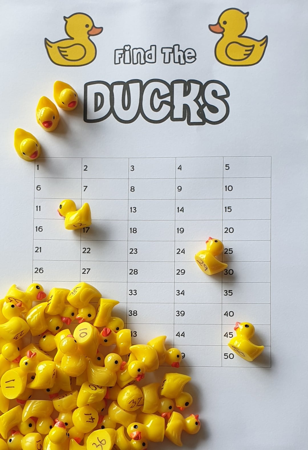 Find a Duck Kit. 50 Numbered Ducks and a Collectors Sheet. - Etsy