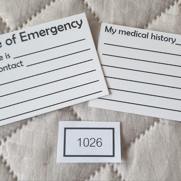 Medical History Card - Etsy