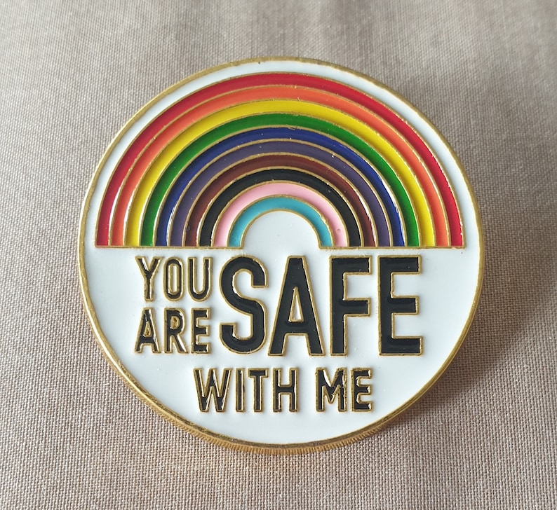 You Are Safe With Me Badge - Etsy Australia