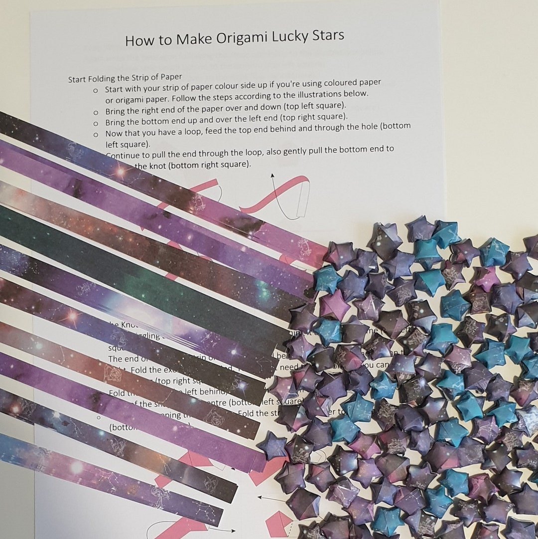 Origami Star Starter Kit. Instructions and Printed Papers - Etsy