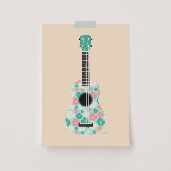Ukulele Art Print - Etsy