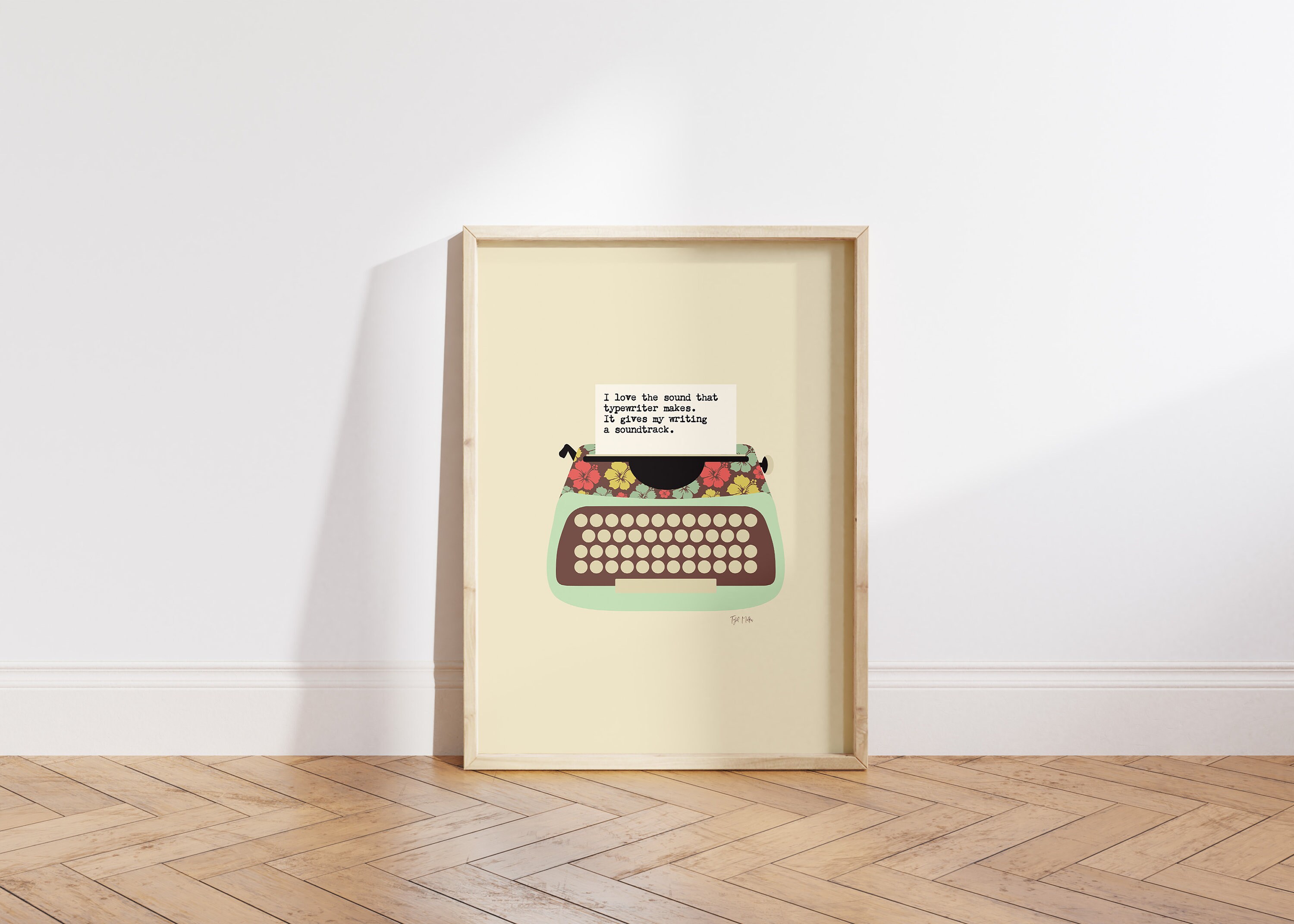 Typewriter Poster Vintage 70s Poster 70s Retro Wall Art - Etsy