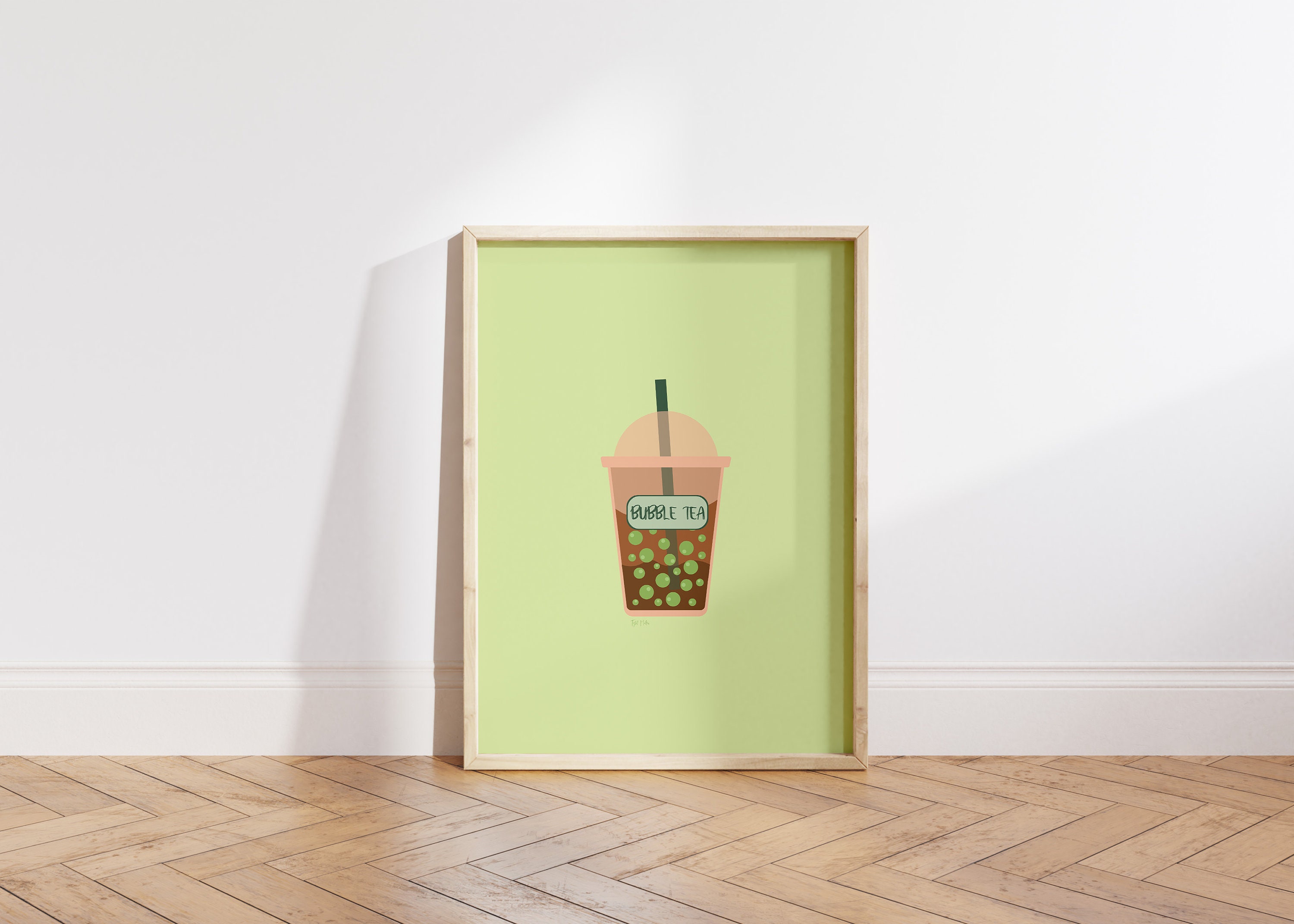 Bubble Tea Print Boba Tea Poster Tea Wall Art Illustrated - Etsy