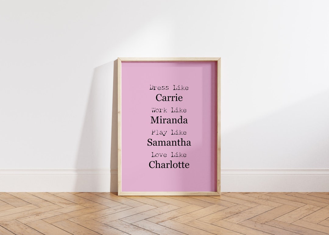 Sex And The City Poster Carrie Bradshaw Print Sex And The Etsy