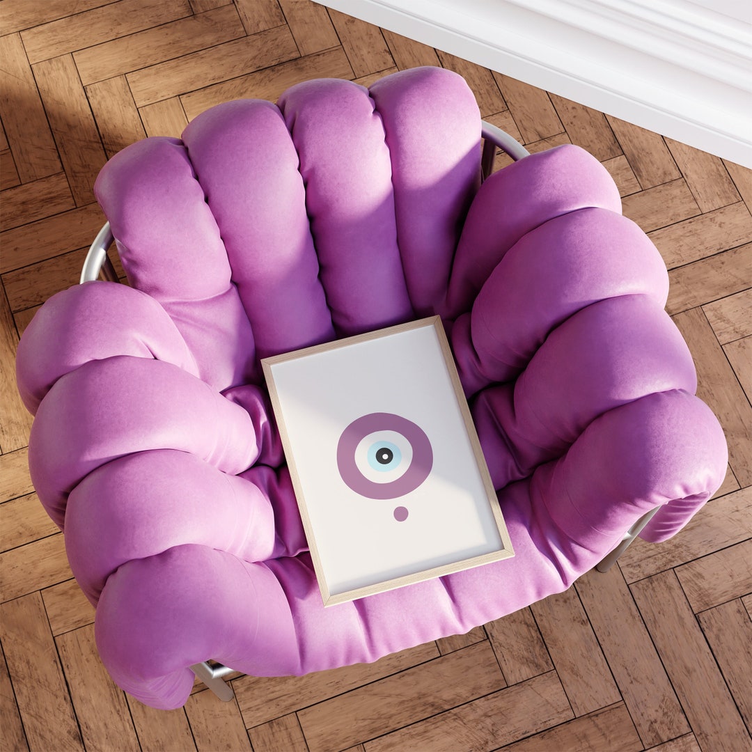 Purple Evil Eye Print, Evil Eye Home Decor, Evil Eye Protection Poster ...