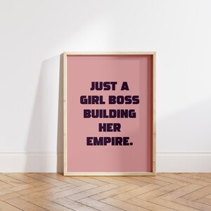 Boss Print, Affirmation Wall Art, Girl Boss Office Decor, Success Wall ...