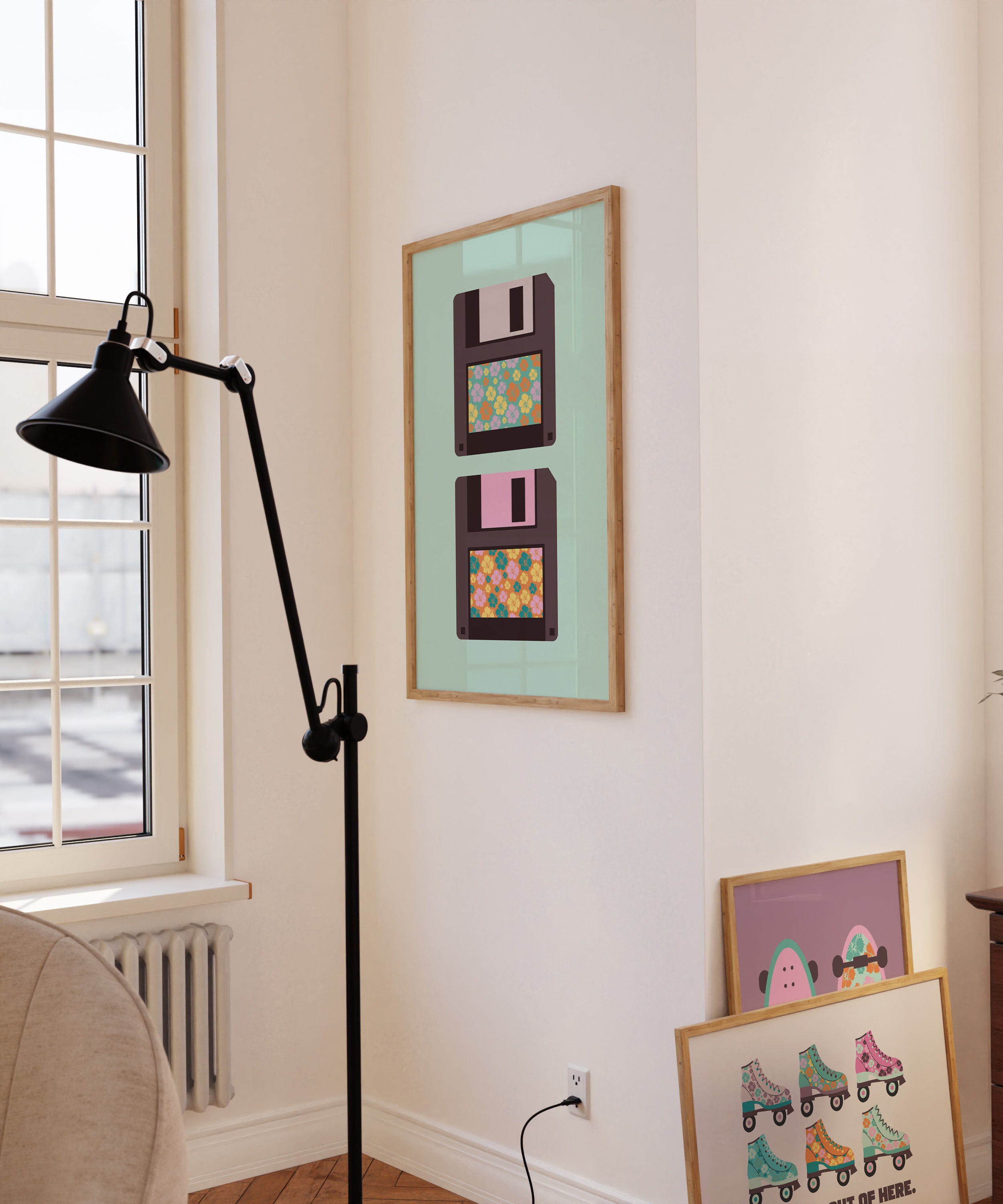 Floppy Disc Print, 90s Wall Art, Preppy Wall Art, Floppy Disc Gift, 90s ...