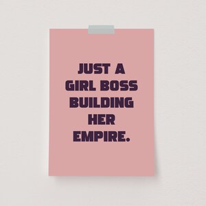 Boss Print, Affirmation Wall Art, Girl Boss Office Decor, Success Wall ...