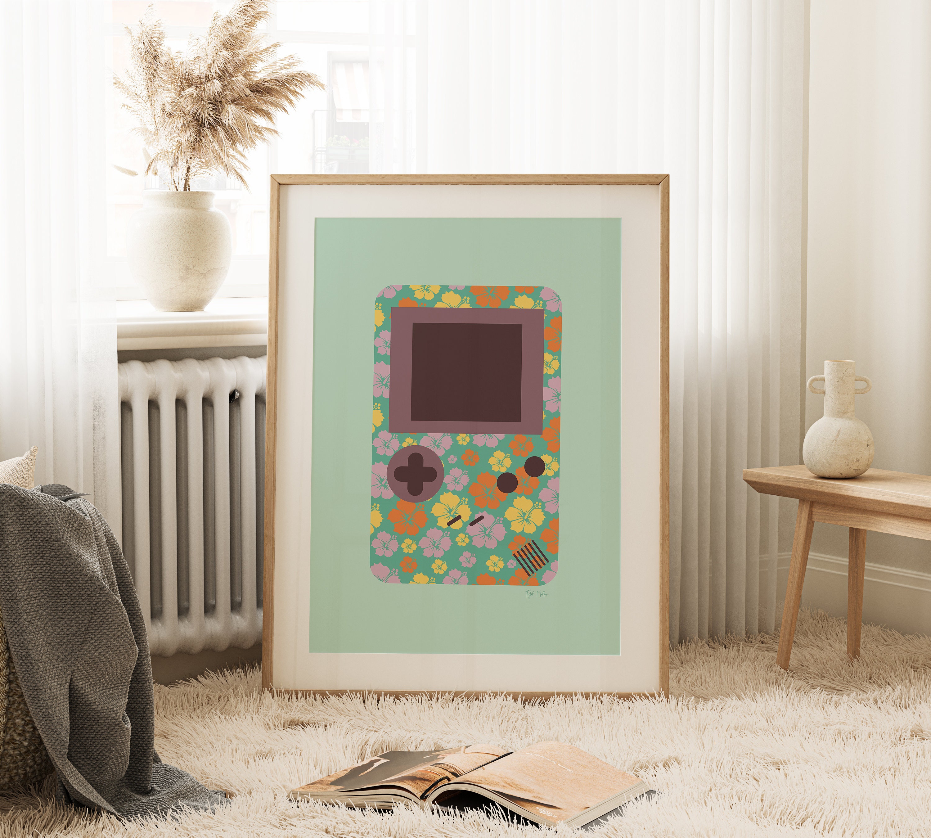 Game Boy Print 90s Poster Preppy Wall Art Retro Inspired - Etsy