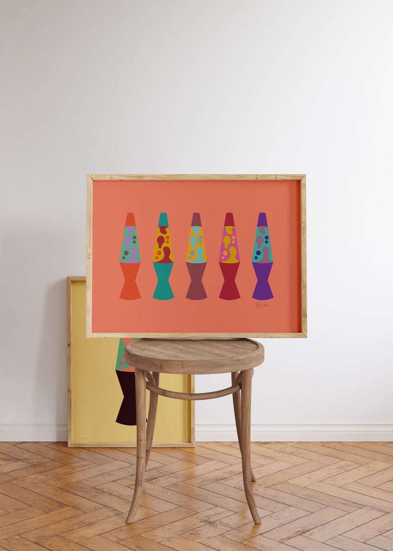 Lava Lamp Poster, Colorful Retro Print, 90s Wall Art, Early 2000s Decor ...