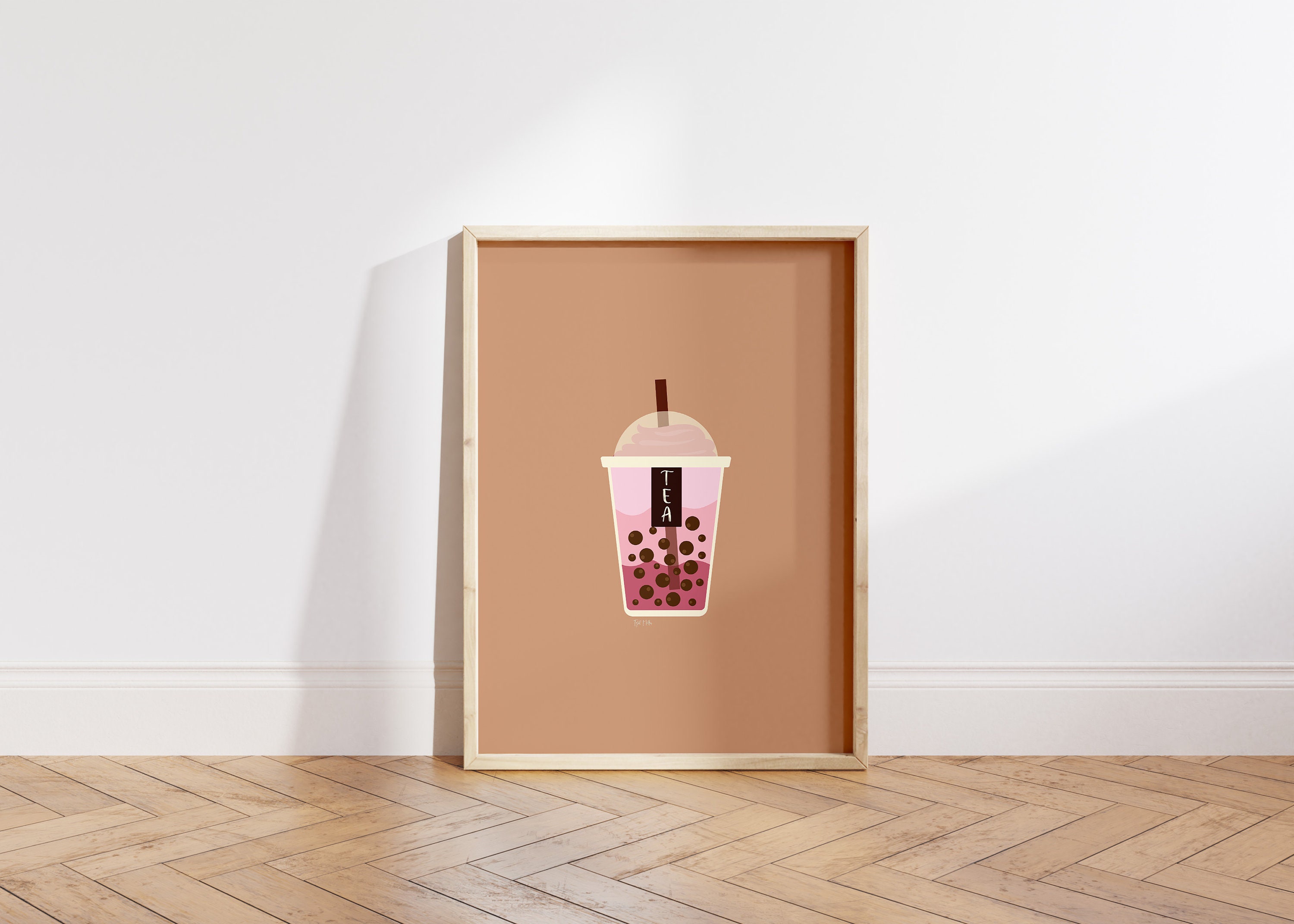 Boba Tea Wall Art, Bubble Tea Print, Tea Poster, Illustrated Art Print ...