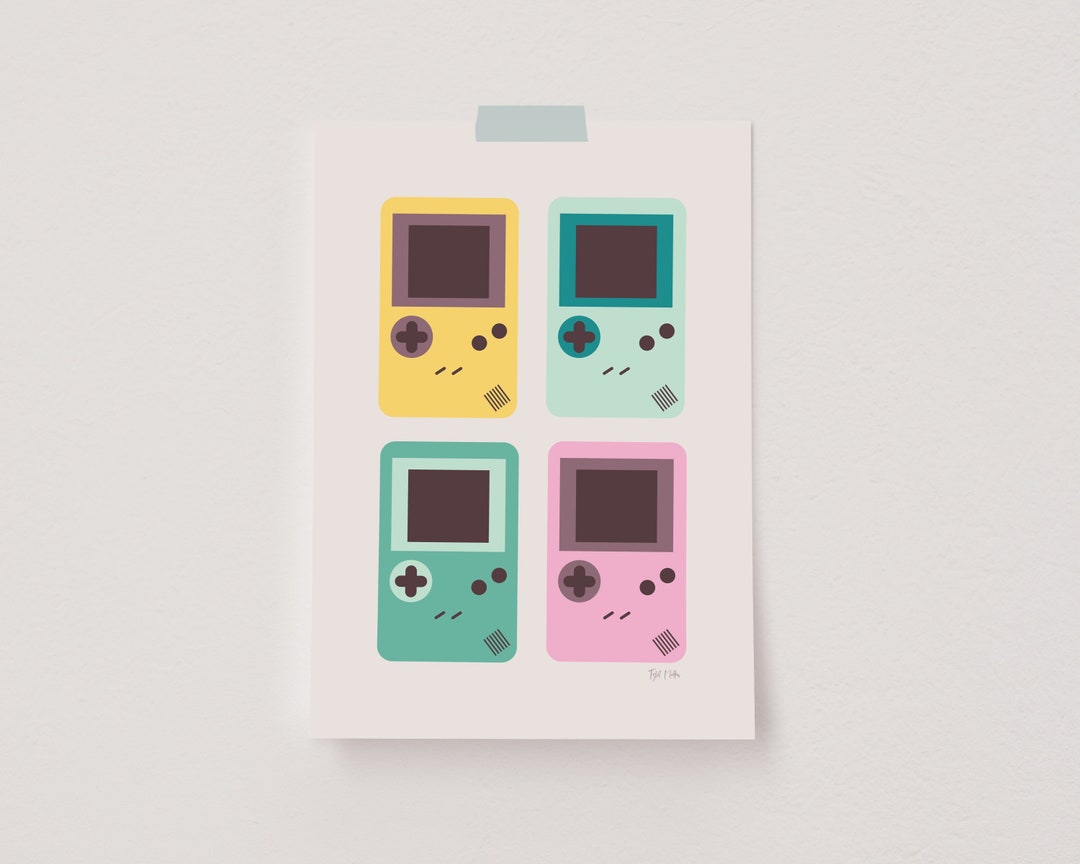 Game Boy Wall Art, 90s Poster, Retro Inspired Print, Preppy Wall Art ...