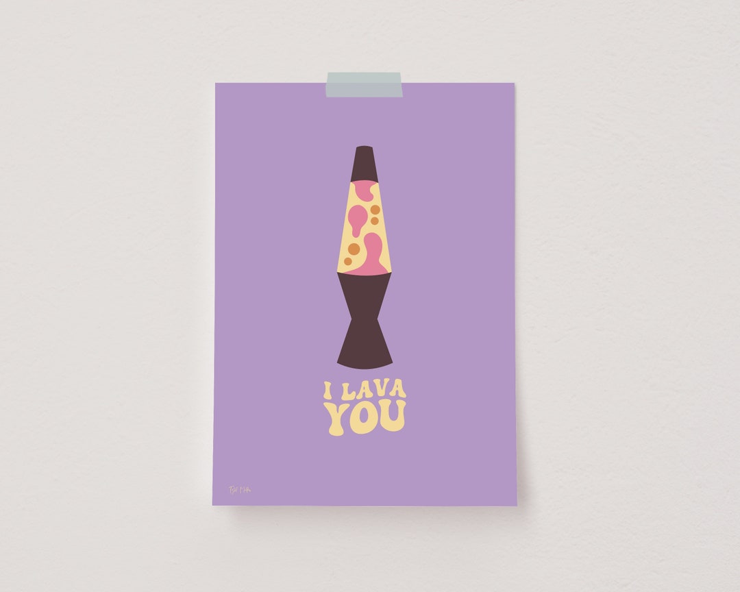 Lava Lamp Wall Art, 90s Poster, Motion Lamp Print, Preppy Wall Art ...