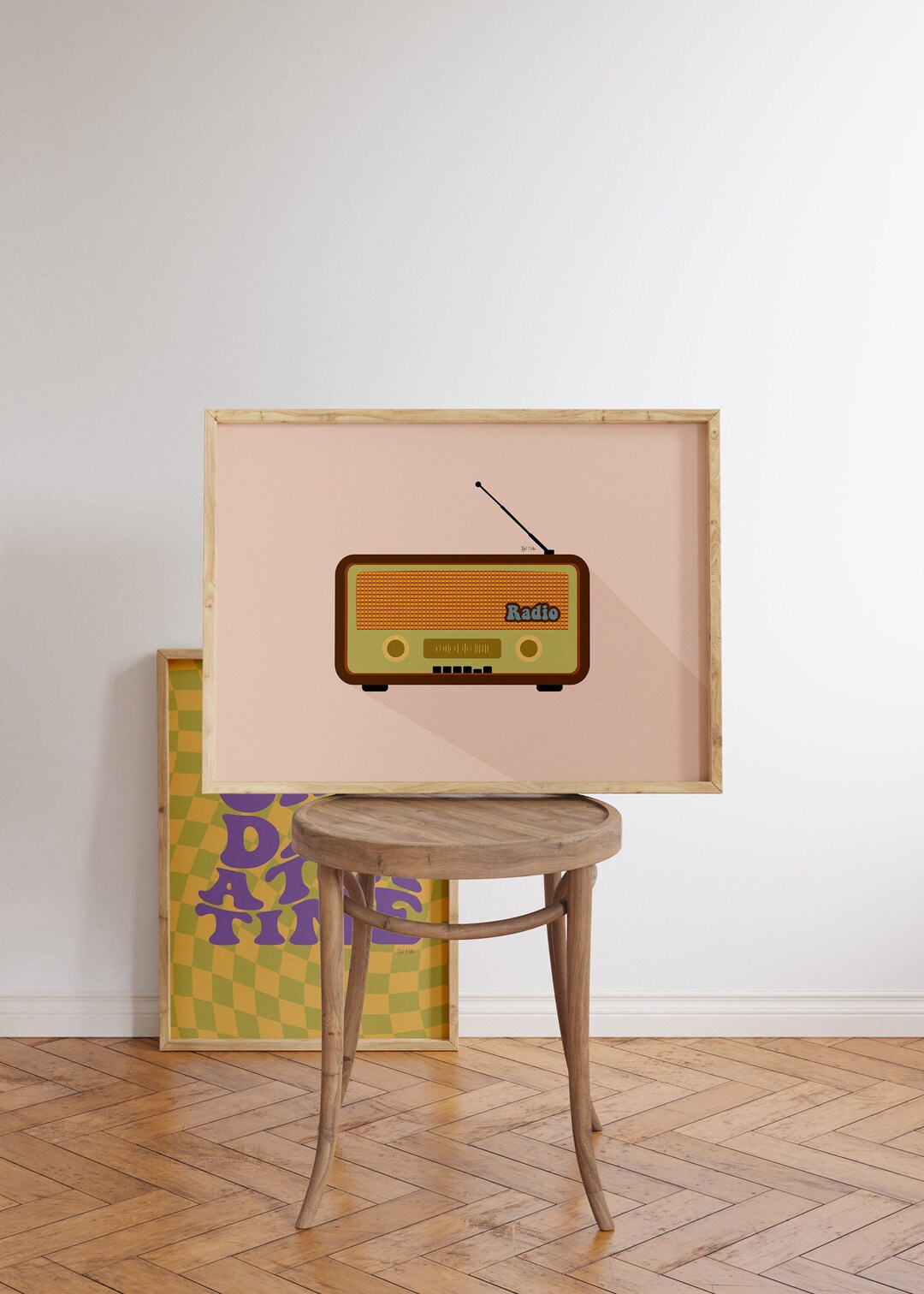 Vintage Radio Wall Art, Groovy Art Print, Radio Tape Unframed Poster ...