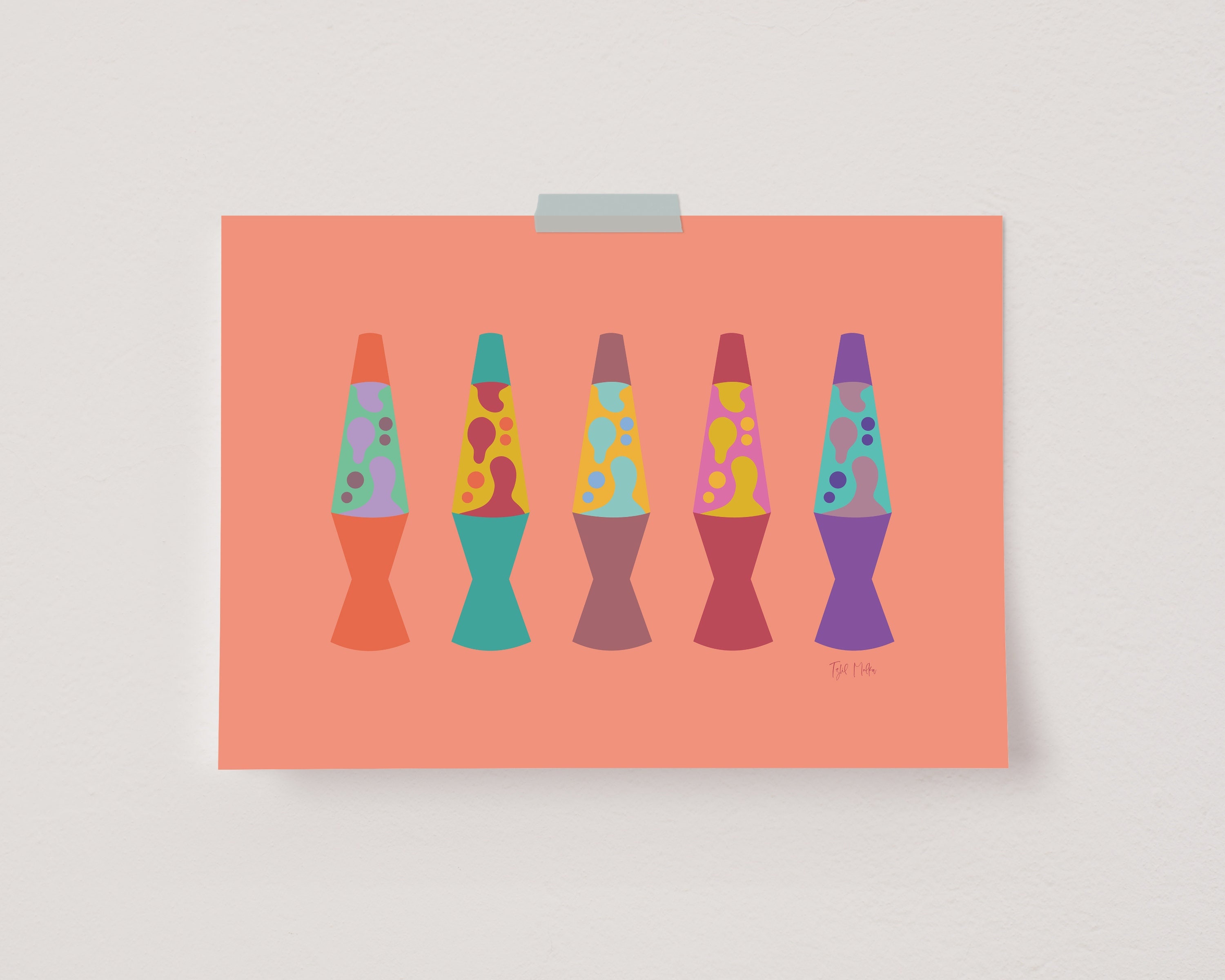 Lava Lamp Poster, Colorful Retro Print, 90s Wall Art, Early 2000s Decor ...