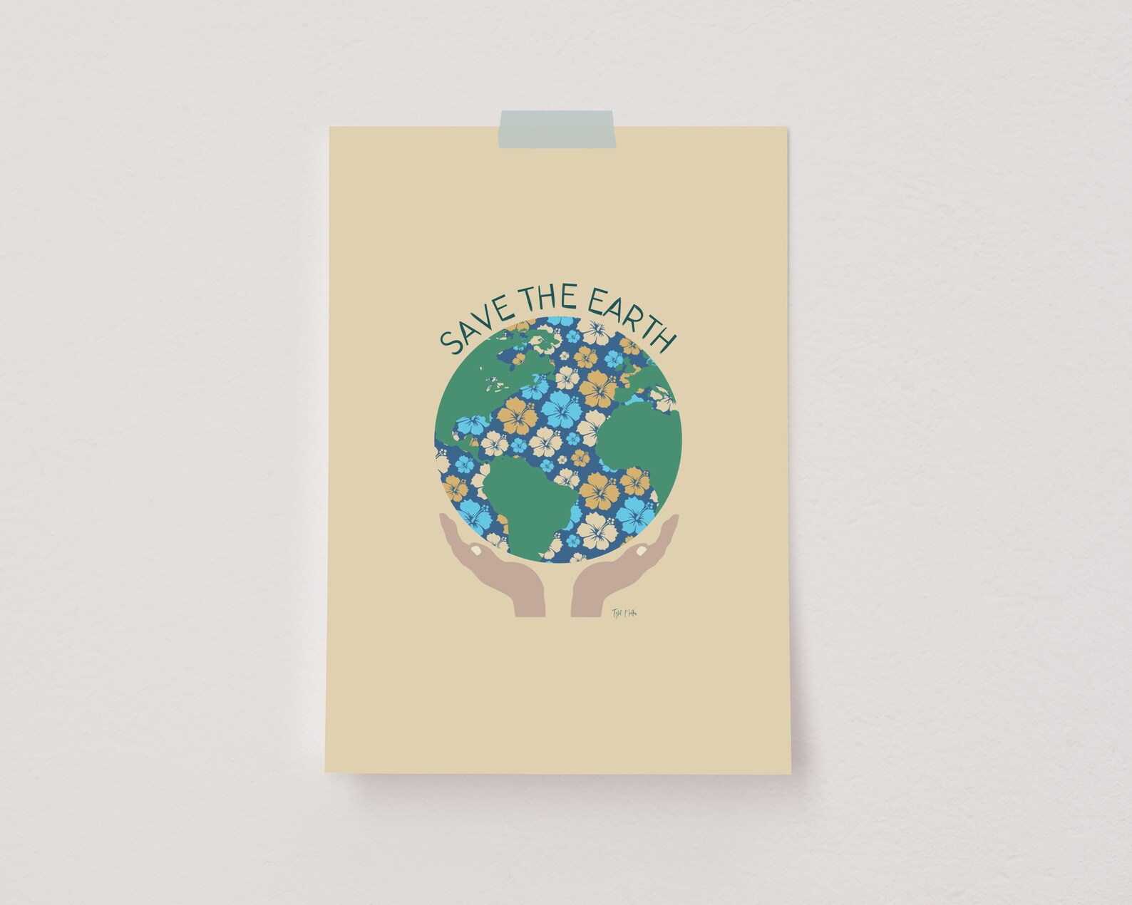 Globe Wall Art, Save the Earth Poster, Environmental Print, Save the ...