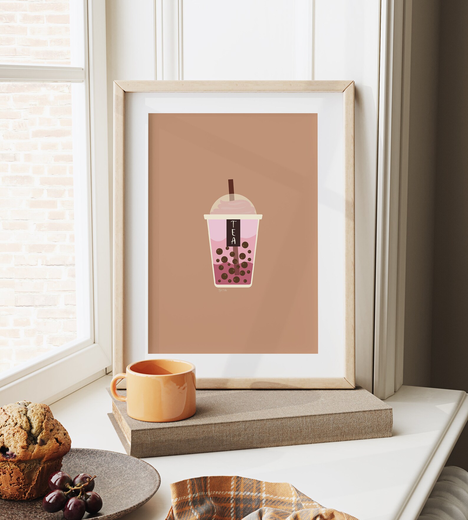 Boba Tea Wall Art, Bubble Tea Print, Tea Poster, Illustrated Art Print ...