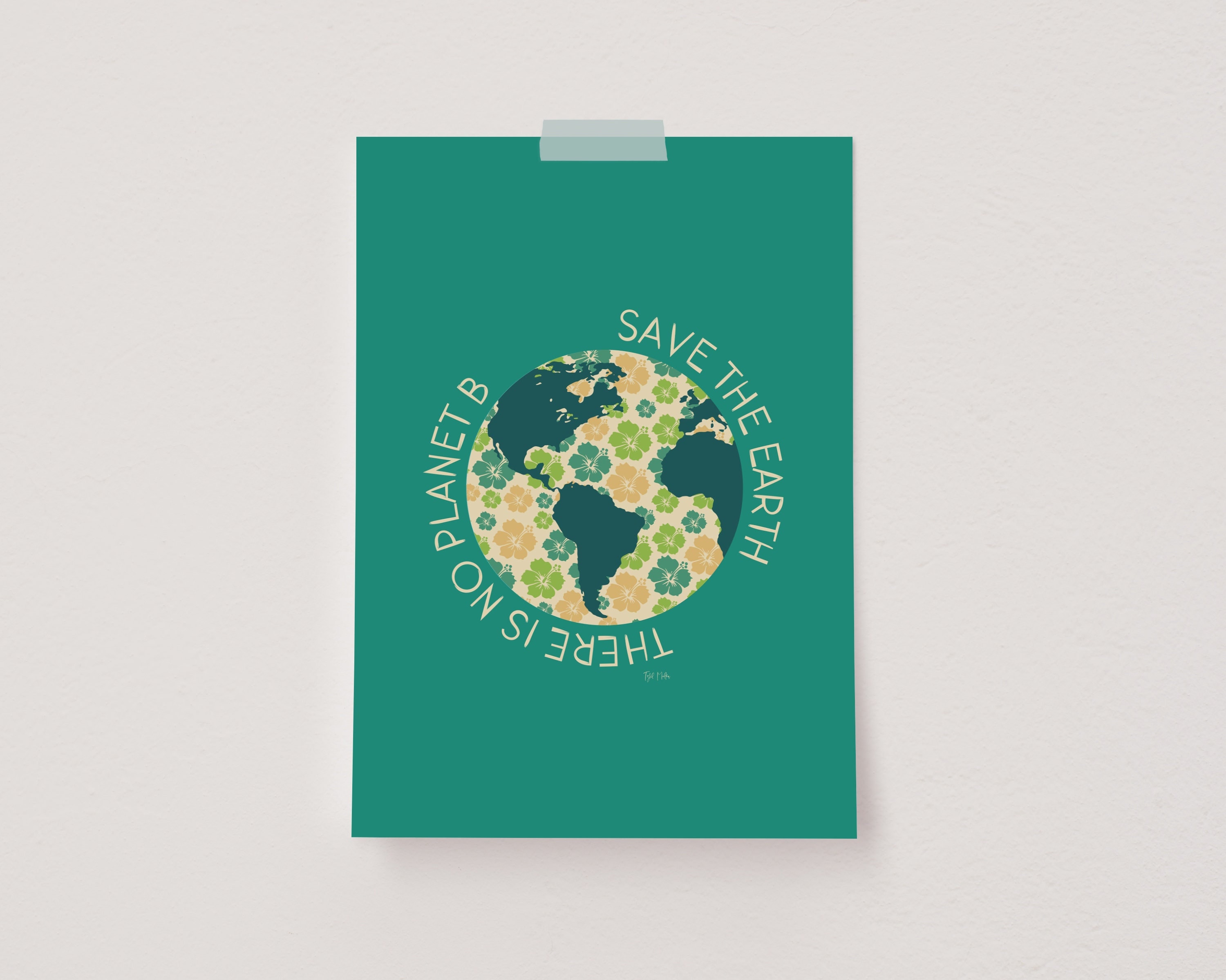 Earth Day Poster, There is No Planet B, Environmental Print, Planet ...