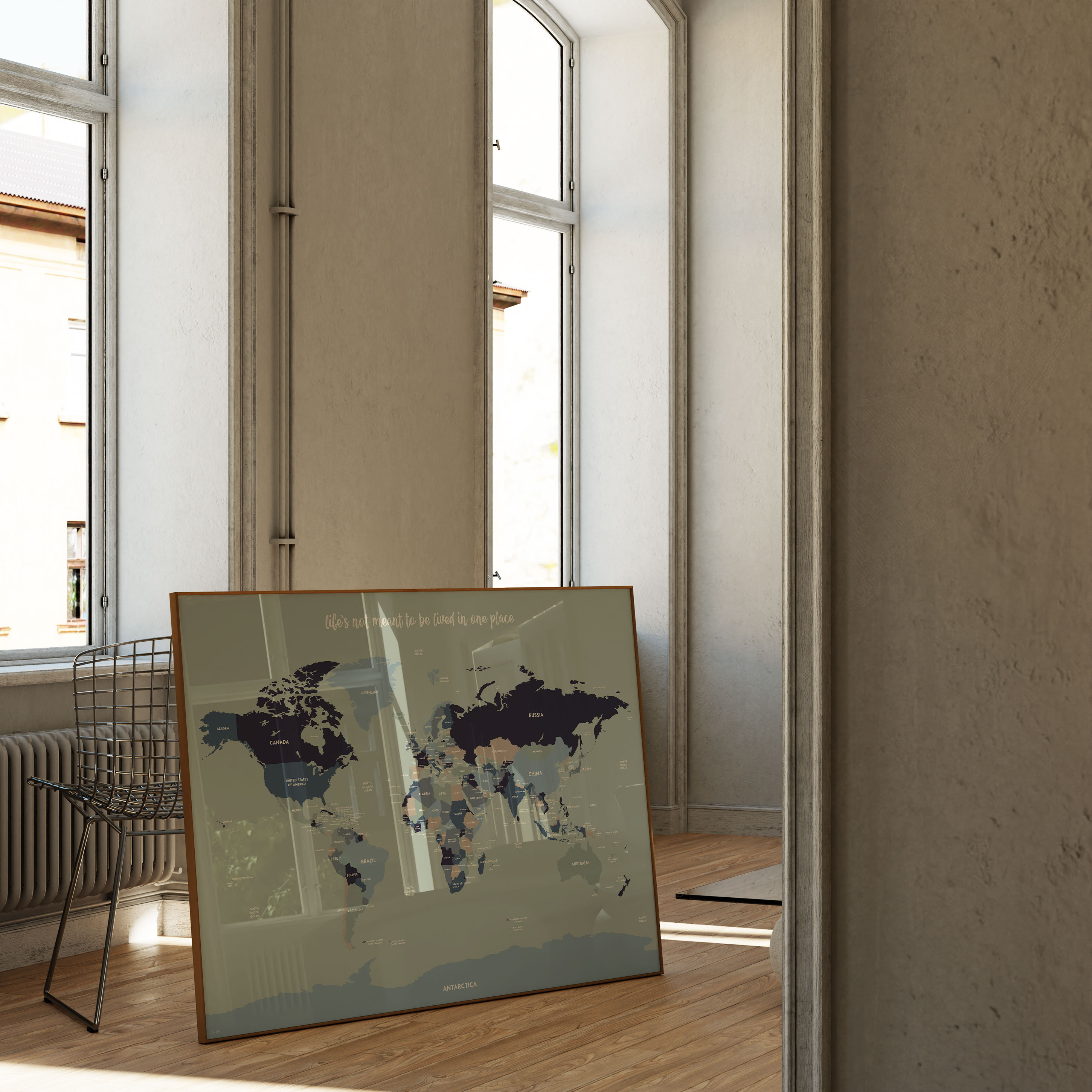 World Map Poster, Accurate World Map, Large World Map Print, Detailed ...