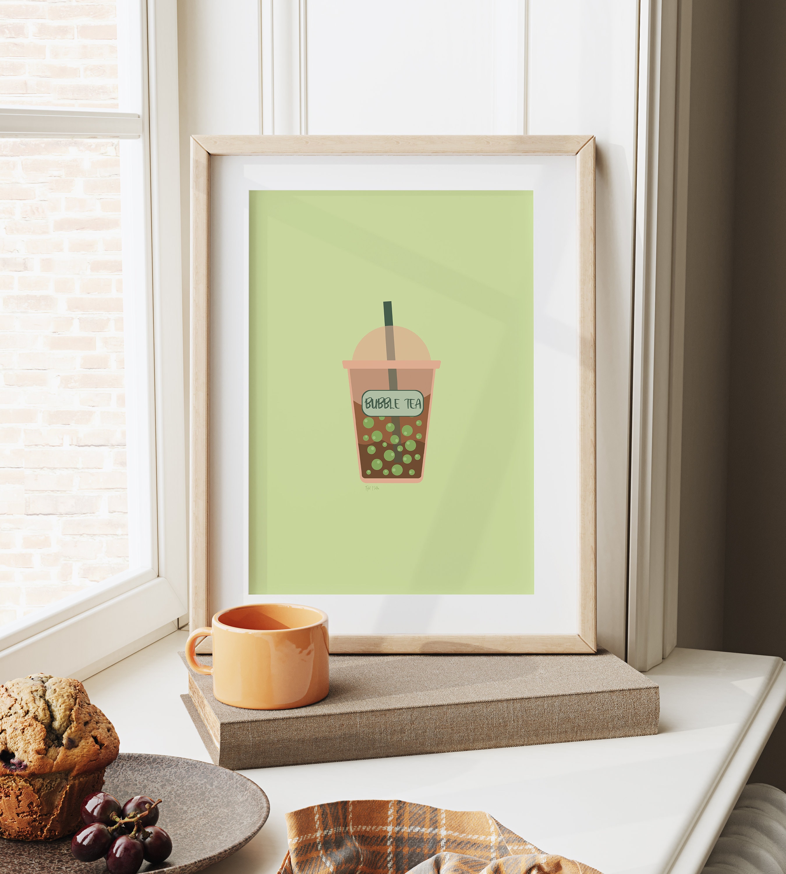 Bubble Tea Print, Boba Tea Poster, Tea Wall Art, Illustrated Art Print ...