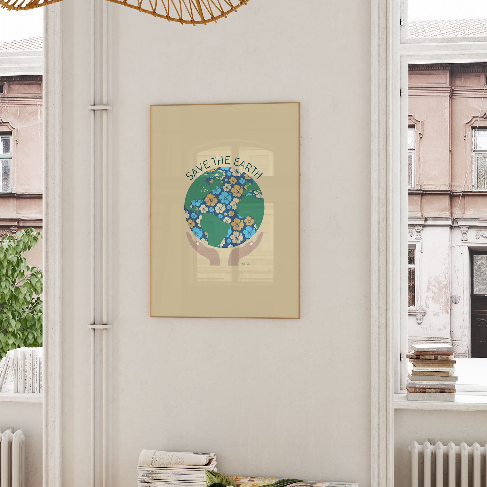 Globe Wall Art, Save the Earth Poster, Environmental Print, Save the ...