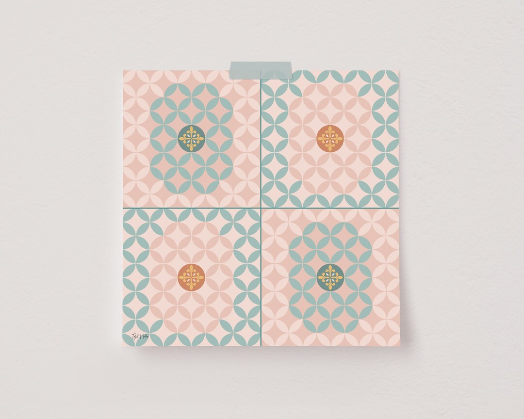 Mediterranean Tile Print, Talavera Tile, Moroccan Tile Poster, Mosaic ...
