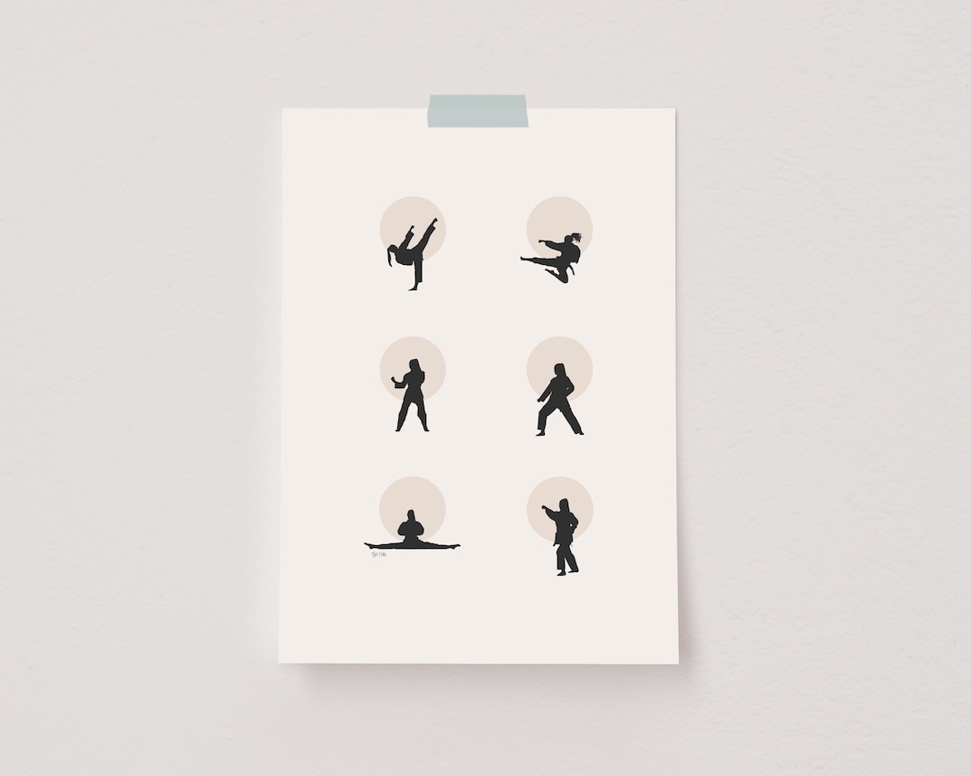 Karate Print, Martial Arts Wall Art, Karate Girl Poster, Karate Wall ...