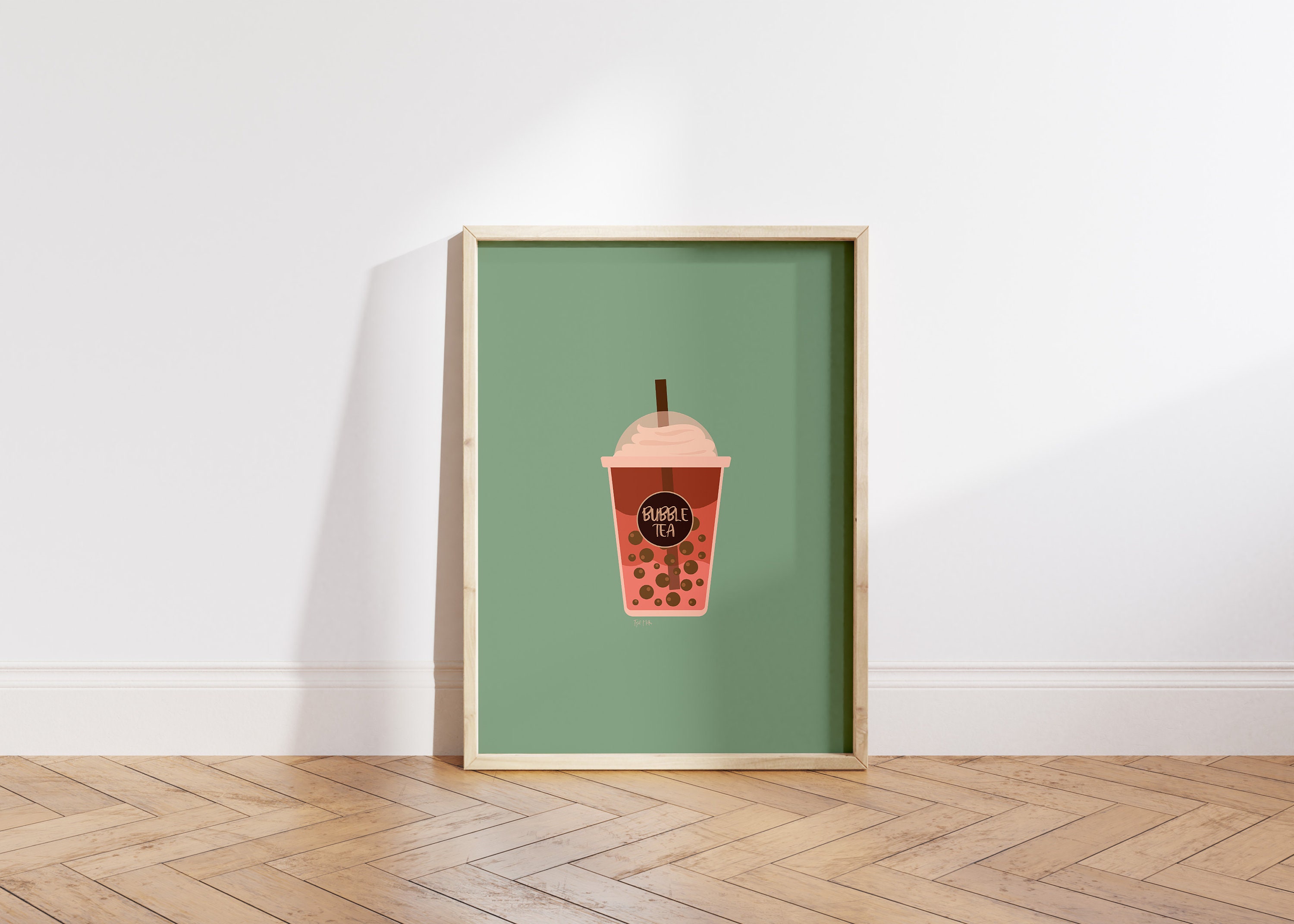 Boba Tea Print, Tea Wall Art, Bubble Tea Poster, Illustrated Art Print ...