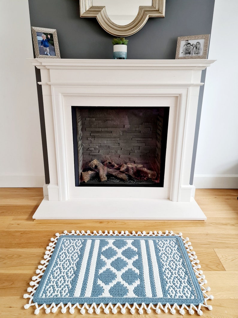 Crochet Pattern Geometric Mosaic Crochet Rug Home / Living - Etsy