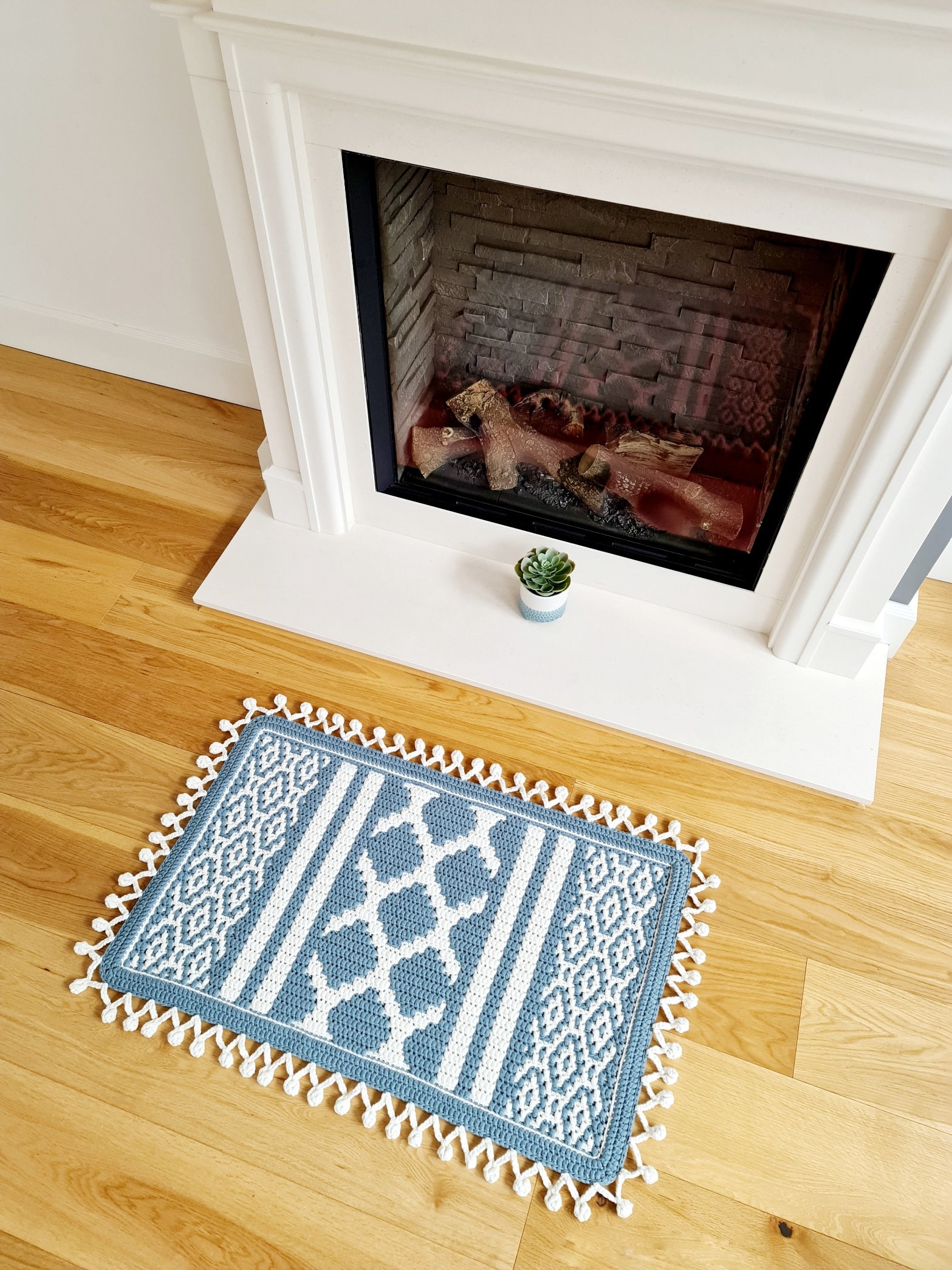 Crochet Pattern Geometric Mosaic Crochet Rug Home / Living | Etsy