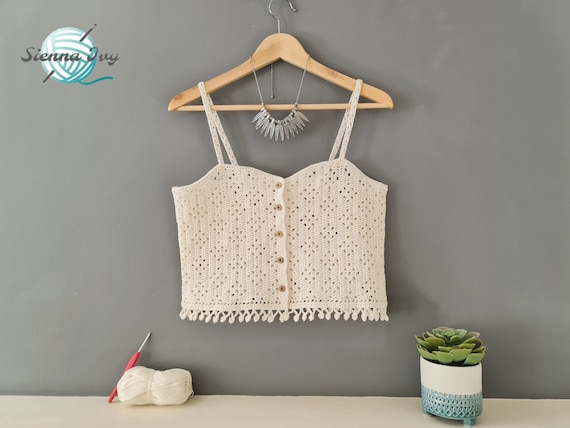 Crochet Pattern Diamond and Fringe Summer Top Written and - Etsy