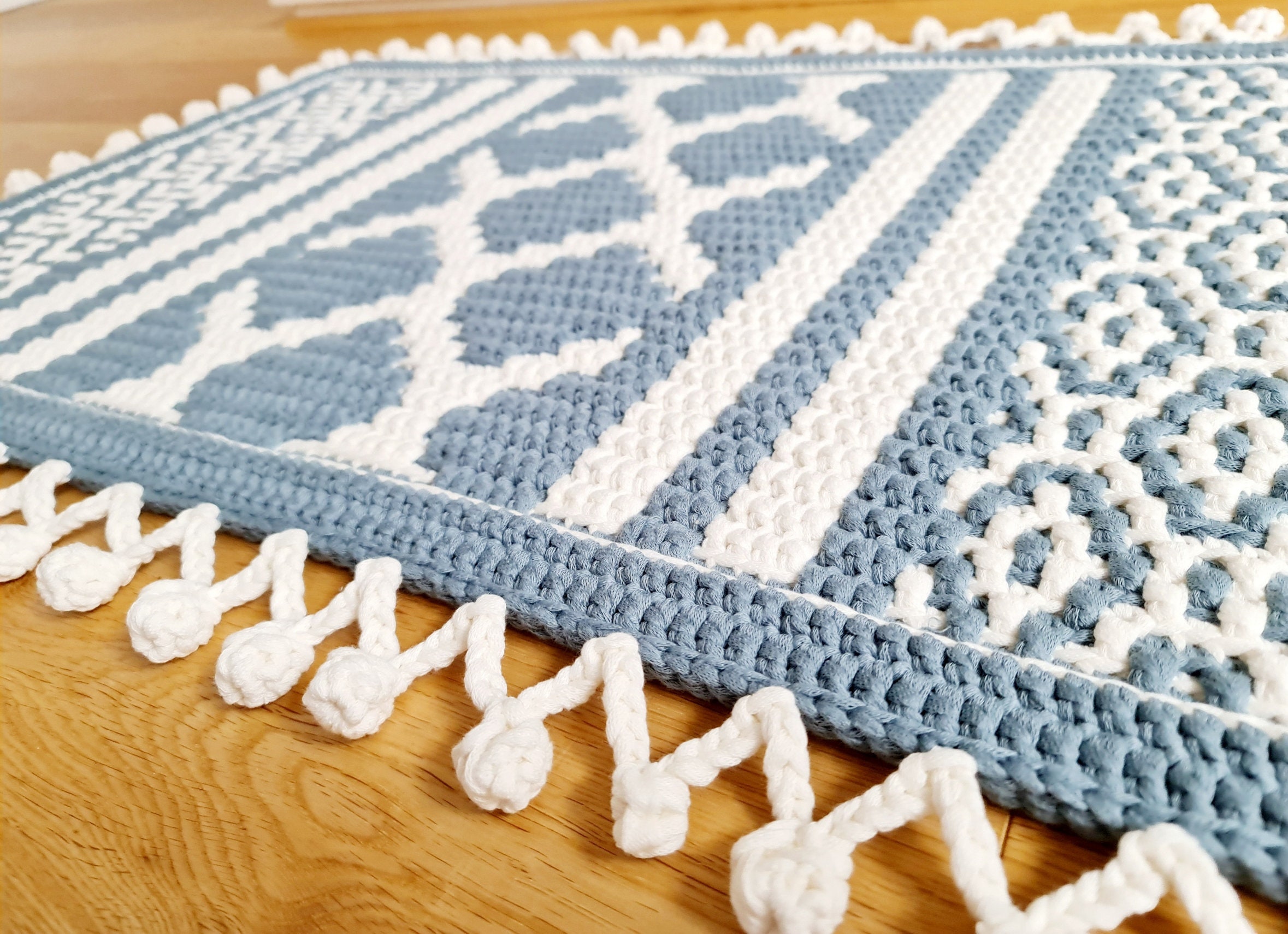 Crochet Pattern Geometric Mosaic Crochet Rug Home / Living | Etsy