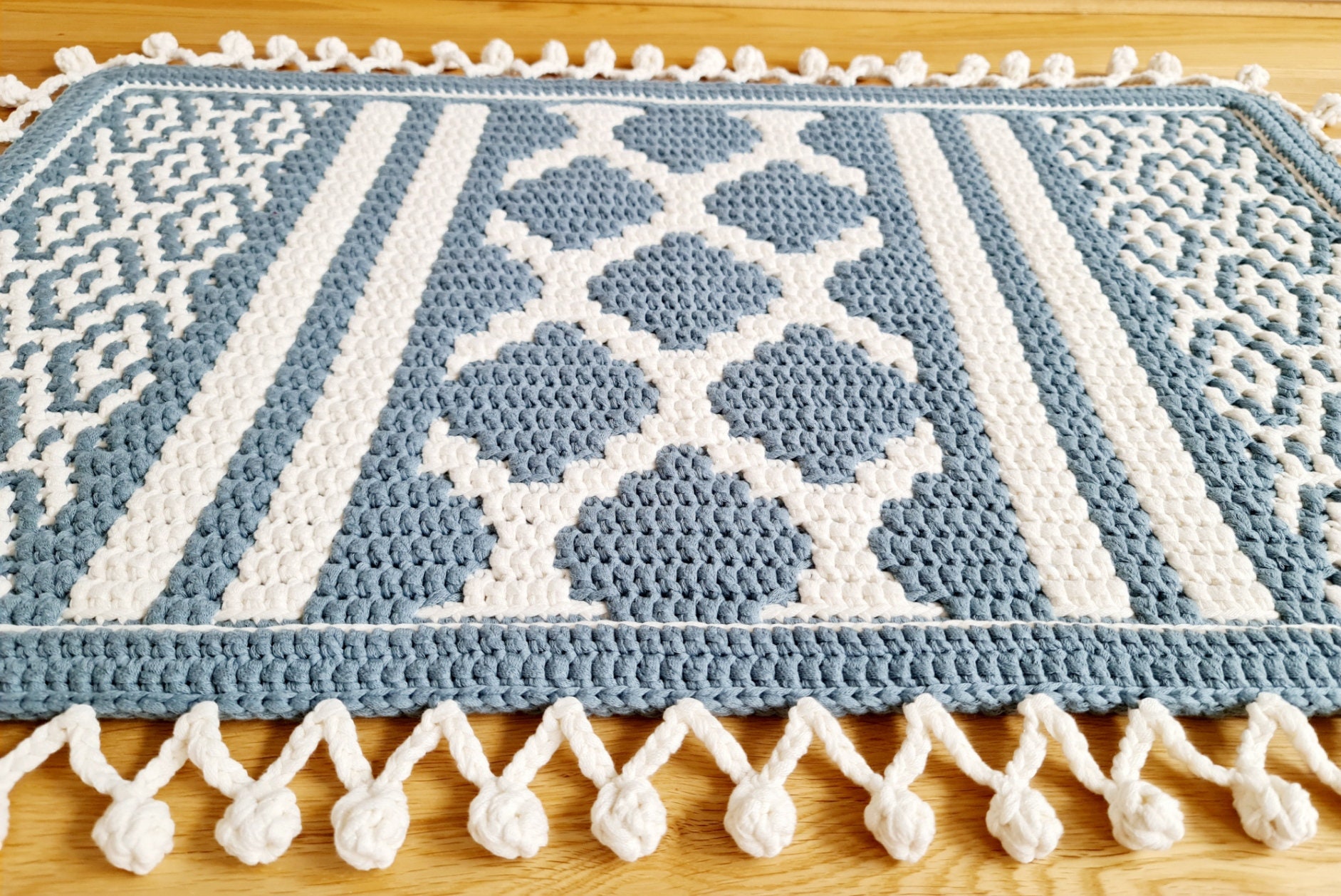 Crochet Pattern Geometric Mosaic Crochet Rug Home / Living | Etsy