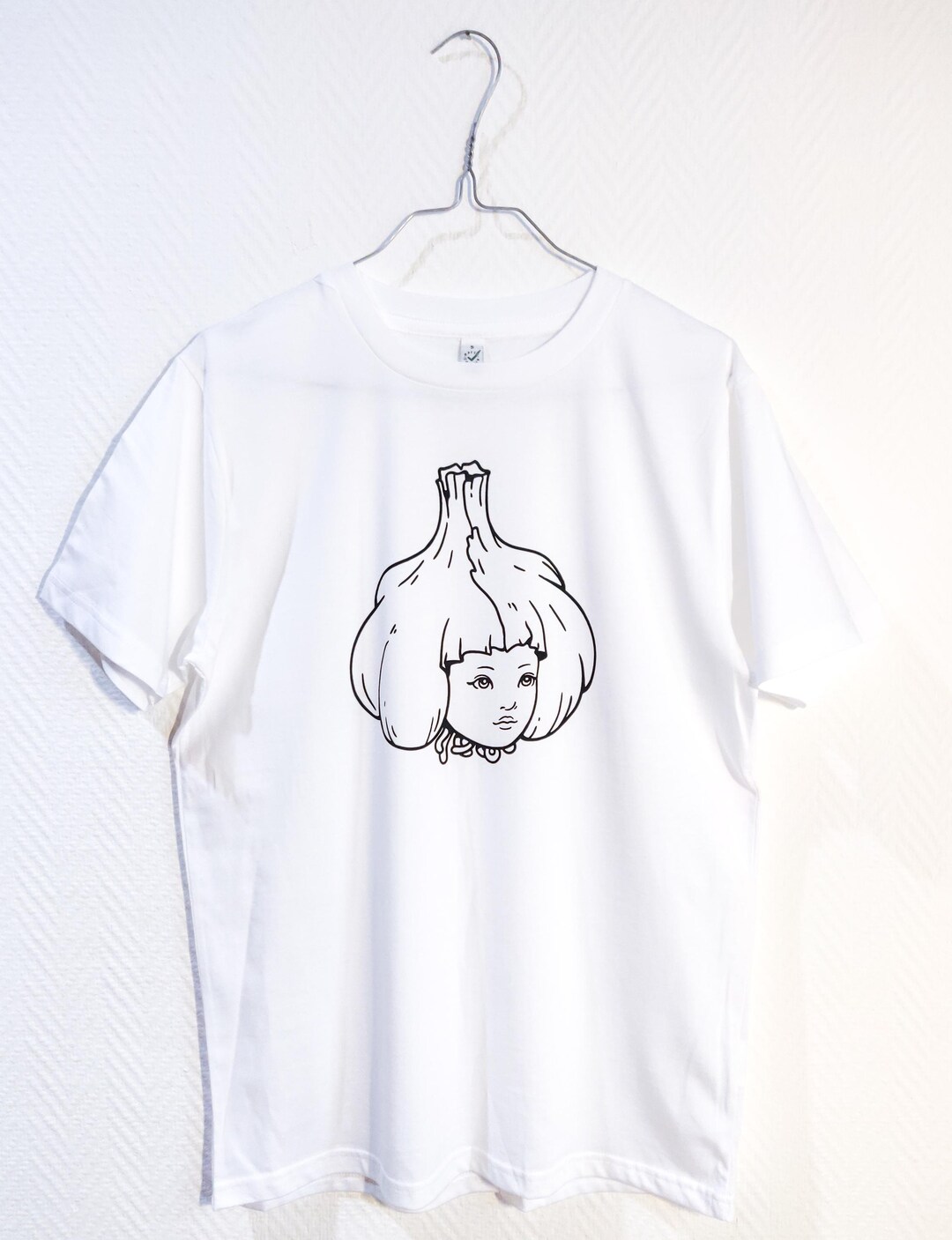 Garlic Girl Hand Printed Fair Wear Organic Cotton T-shirt - Etsy