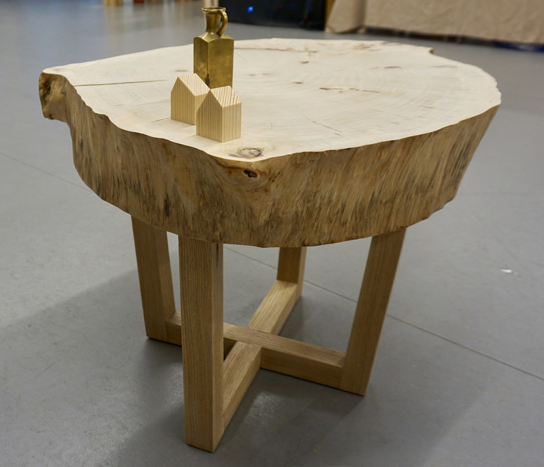Natural Wood Slab Table, Round Coffee Table, Live Edge, Rustic Wood ...