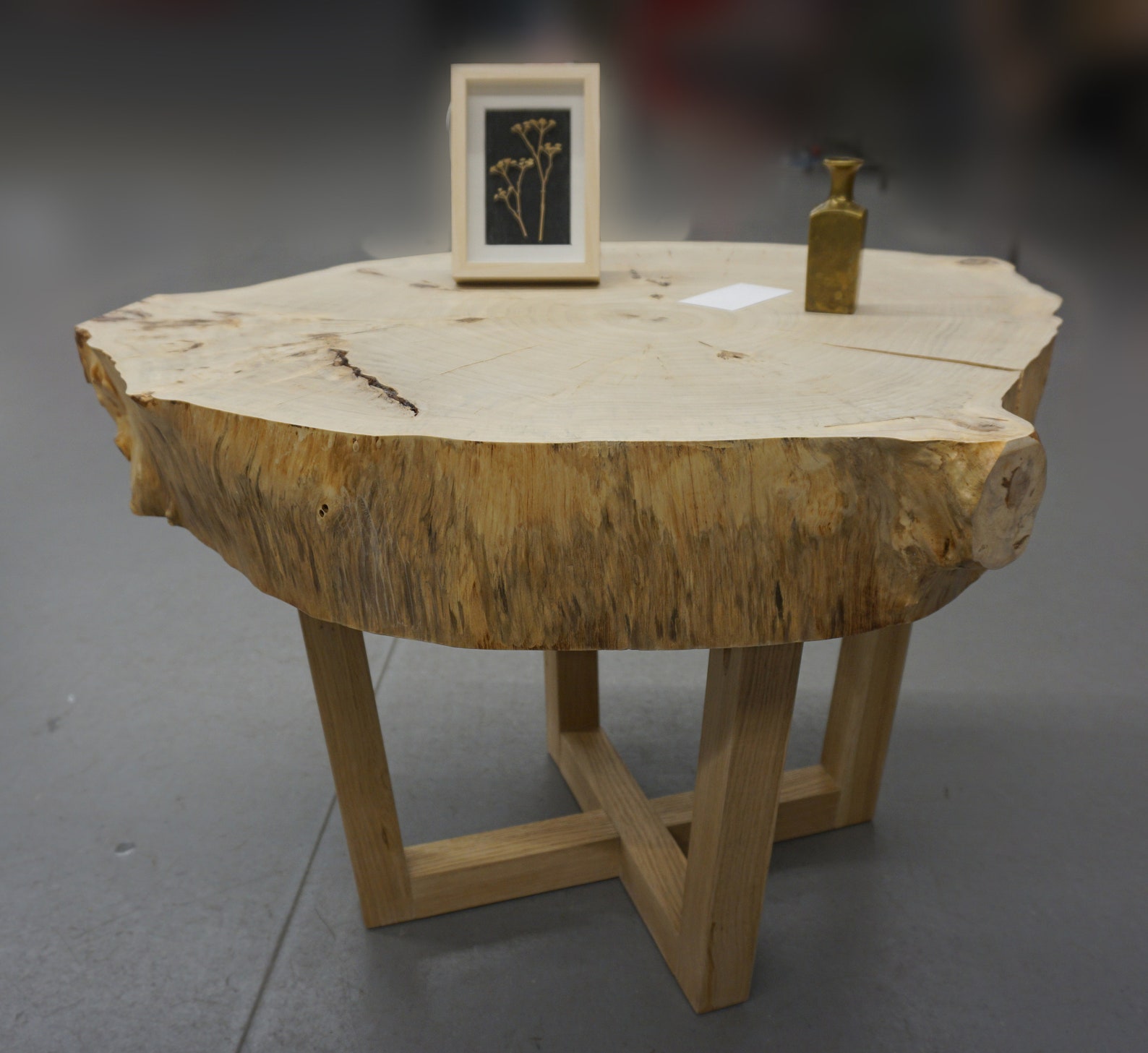Natural Wood Slab Table, Round Coffee Table, Live Edge, Rustic Wood ...