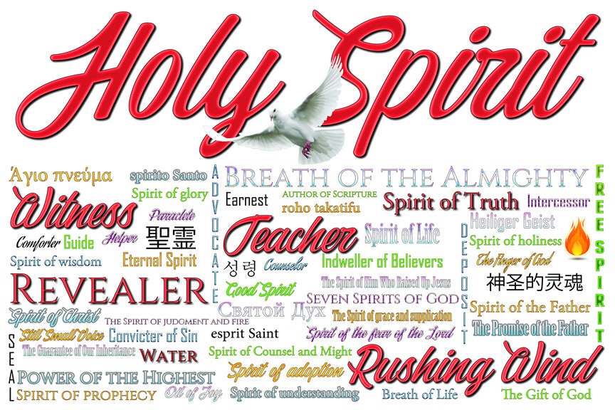 Name of the Holy Spirit [color-w] - Christian Art, Wall, Names ...