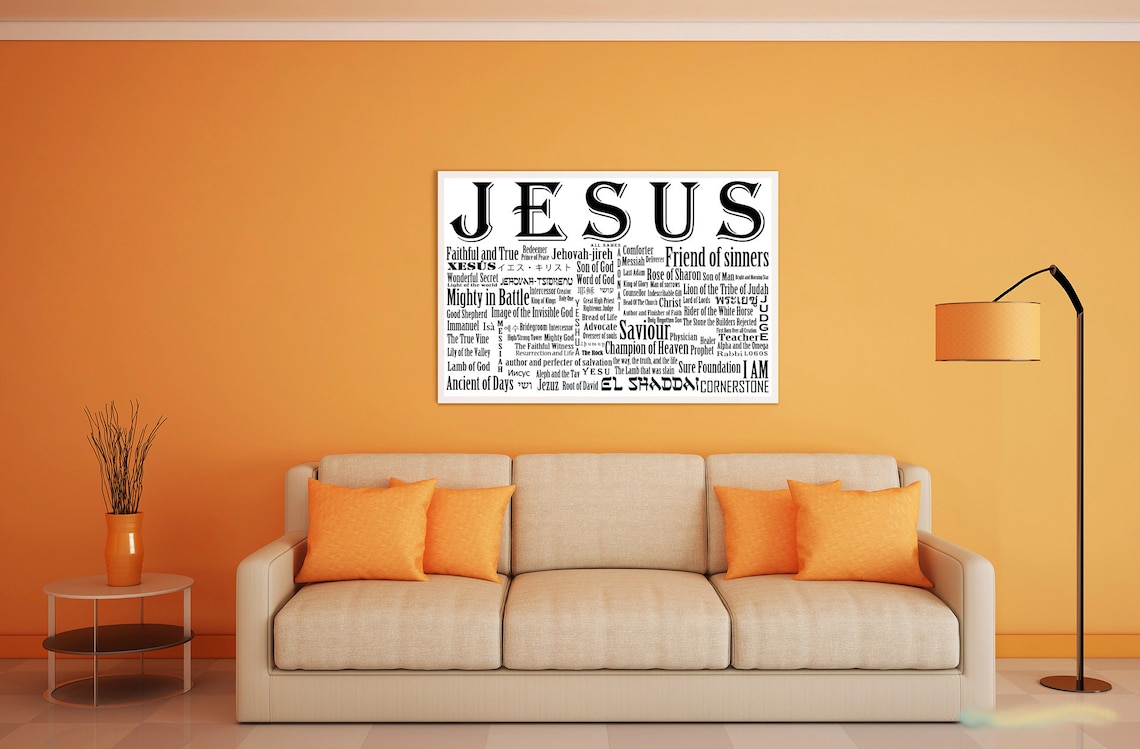 Jesus Name Above All Names [black] - Christian Art, Wall, Jehovah ...