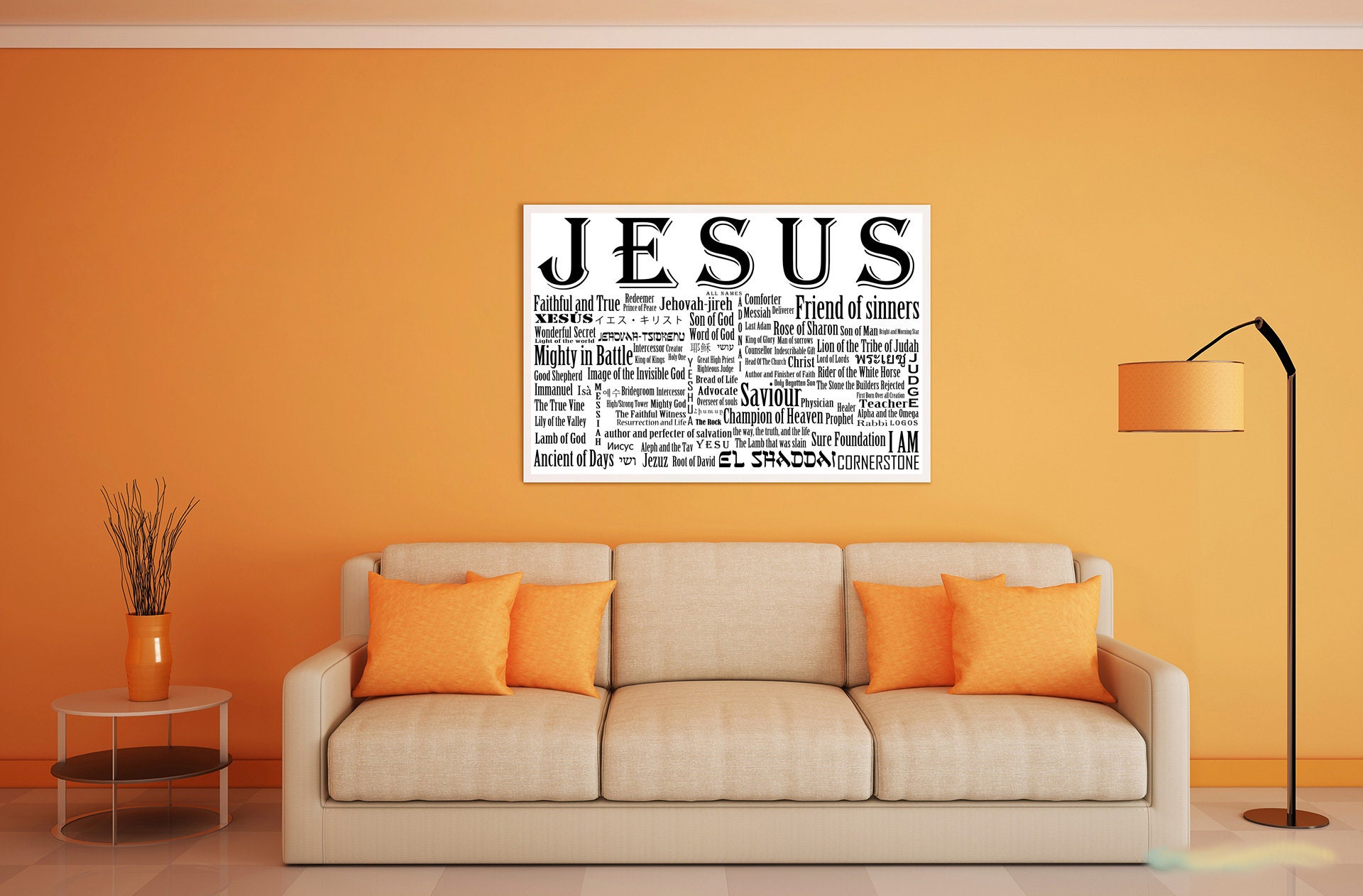 Jesus Name Above All Names [black] - Christian Art, Wall, Jehovah ...