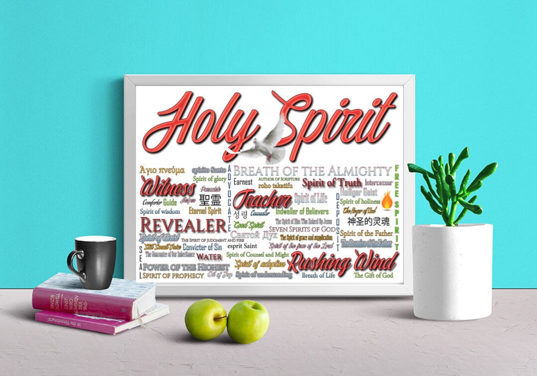 Name of the Holy Spirit [color-w] - Christian Art, Wall, Names ...